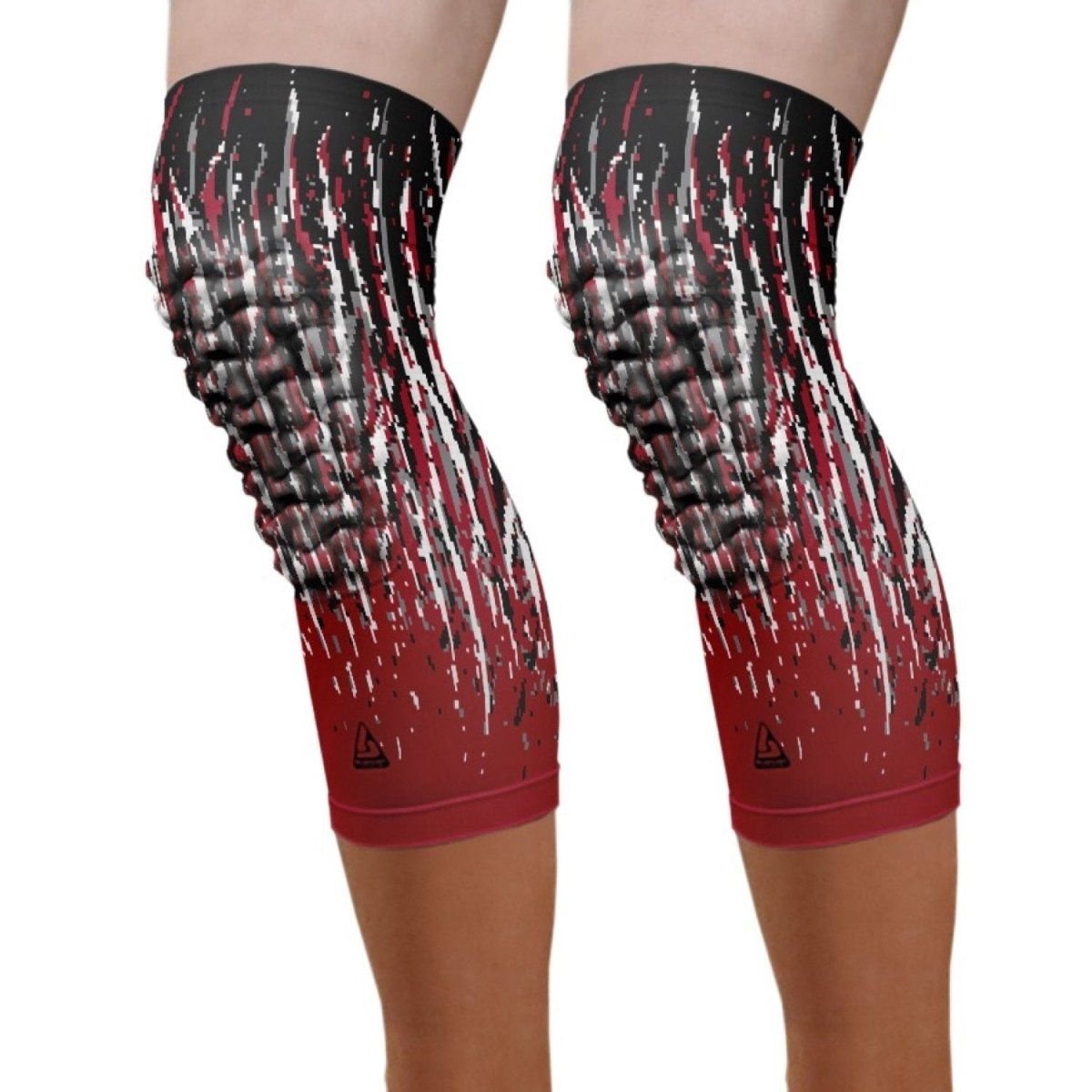 Pro-Fit Padded Knee Sleeve - Red Streaks - B-Driven Sports